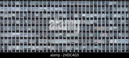 Old Soviet building brutalism style. Lots of windows and floors ...