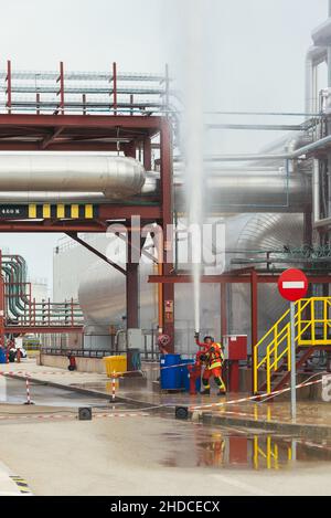 Firefighter Training and Preparing in Professional Gear for Job Hazards ...