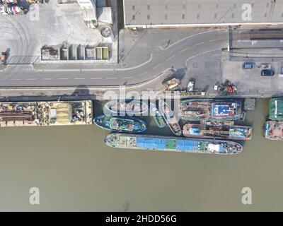 Aerial image of Albert Dock, Hull, East Yorkshire Stock Photo - Alamy