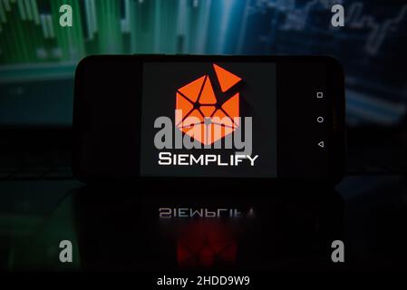 In this photo illustration a Siemplify logo is displayed on a ...