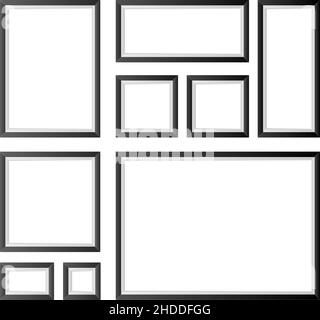 White frame mockup on a wall vector Stock Vector Image & Art - Alamy