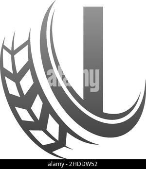Letter F with trailing wheel icon design template illustration vector ...