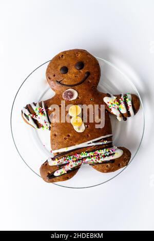 beautiful Christmas background with gingerbread man Stock Photo - Alamy
