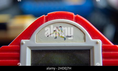 Old, retro, vintage handheld video games Stock Photo - Alamy