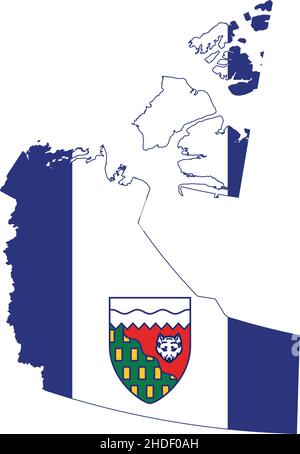 Symbol Map of the Territory Northwest Territories (Canada) showing the ...