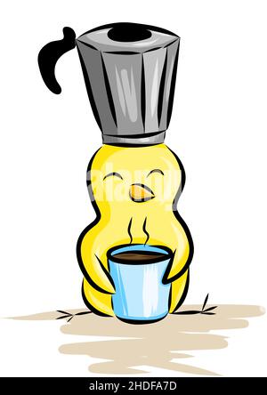 comic, illustration, cartoon, cup, food, aliment, single, sweet, sweets ...