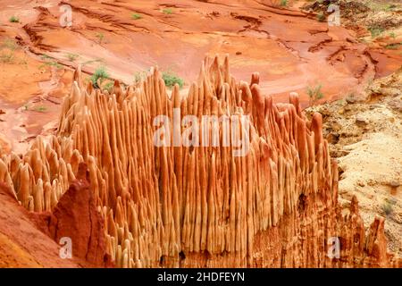 sandstone cliffs, madagascar, sandstone cliff, madagascars Stock Photo ...