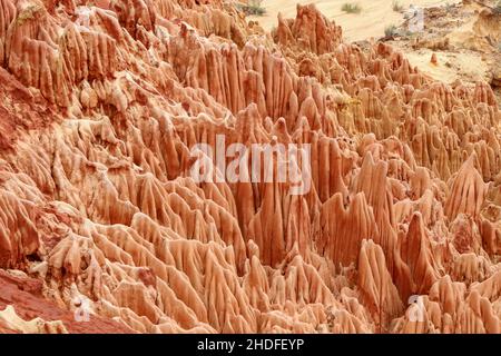 sandstone cliffs, madagascar, sandstone cliff, madagascars Stock Photo ...