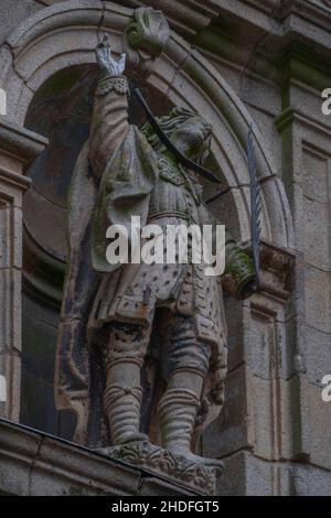 A beautiful shot of the historic Cathedral of Santiago and nearby ...