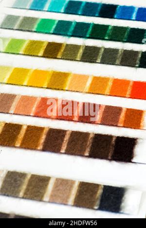 yarn, thread, colour chart, yarns, threads, colour charts Stock Photo ...