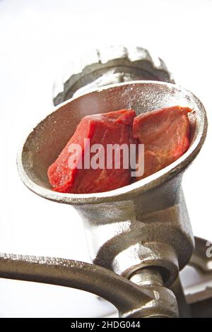 beef, meat grinder, beefs, meat grinders Stock Photo - Alamy