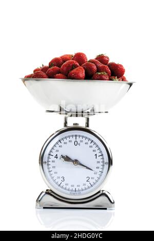 Strawberries on a weighing scale at a kitchen counter Stock Photo - Alamy