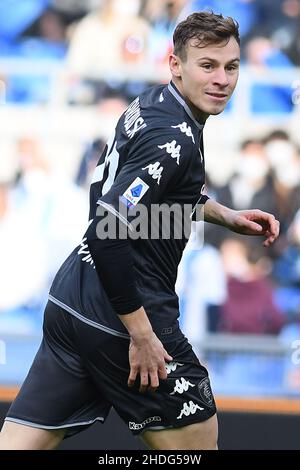Szymon Zurkowski of Empoli score his goal during football Serie A Match ...