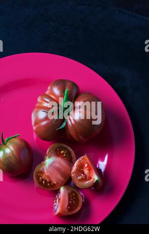 tomatoes, chocolate stripes tomatoes, tomato Stock Photo - Alamy