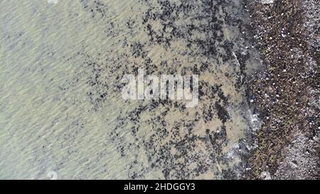 Aerial Photograph of Llanrhystud Beach, lime Kilns, Sea and Village ...