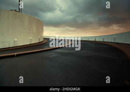 curve, driveway, parking garage, curves, driveways, entrance, parking ...