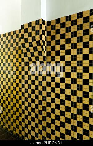 checked, corridor, wall tiles, squareds, corridors, hallway, wall tile ...