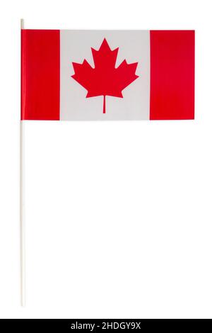 Paper flags of Canada on white background Stock Photo - Alamy
