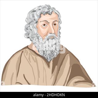 Hippocrates line art illustration, vector Stock Vector Image & Art - Alamy