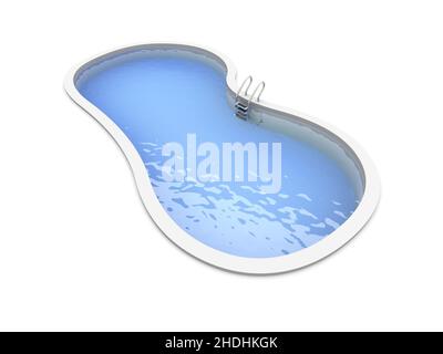 pool, swimming pool, pools, wooden post Stock Photo - Alamy