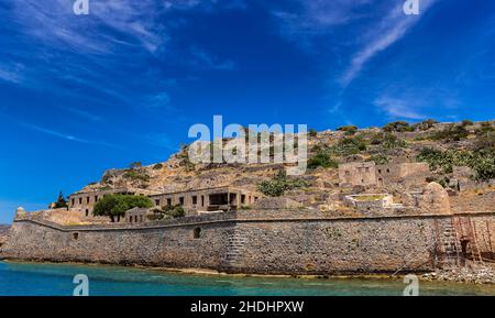 greece, fort, crete, spinalonga, greeces, forts, cretes Stock Photo - Alamy