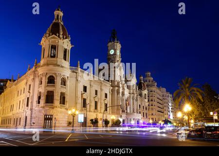 town hall, valencia, town halls, valencias Stock Photo - Alamy