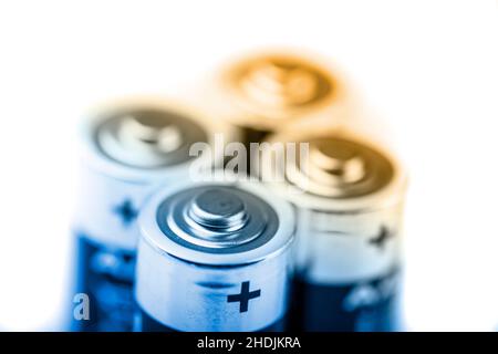 battery, positive pole, minus, batteries, positive poles Stock Photo ...