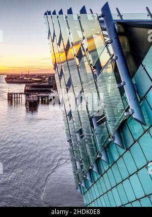 Sunset over The Deep, Hull Stock Photo - Alamy