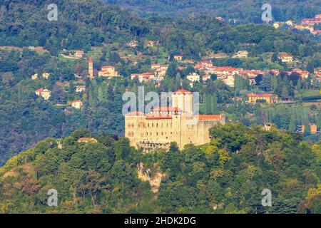 Landscape of the castle of Angera and the city Stock Photo - Alamy