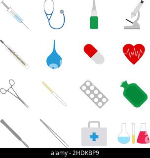 Instrument for medicine icons set vector color Stock Vector Image & Art ...