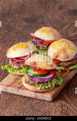 finger food, burger, finger foods, burgers Stock Photo - Alamy