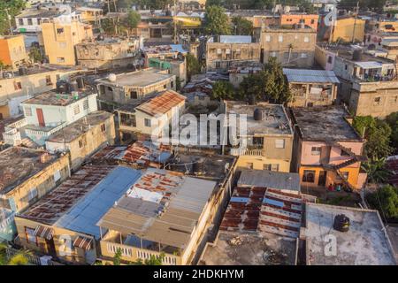 Aerial view of northern Santo Domingo, capital of Dominican Republic ...