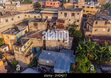 Aerial view of northern Santo Domingo, capital of Dominican Republic ...
