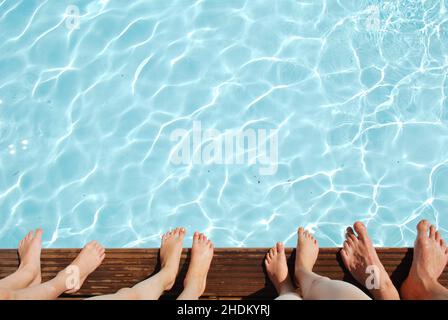 Three Childrens kids feet, barefoot, little piggies, toes, little girl ...