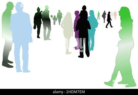 people, urban life, outline, peoples, urban lifes, outlines Stock Photo ...