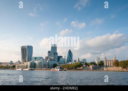 The City of London's financial district's skyscraper buildings around ...