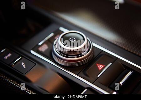 Luxury car tune control panel. Modern car interior Stock Photo - Alamy