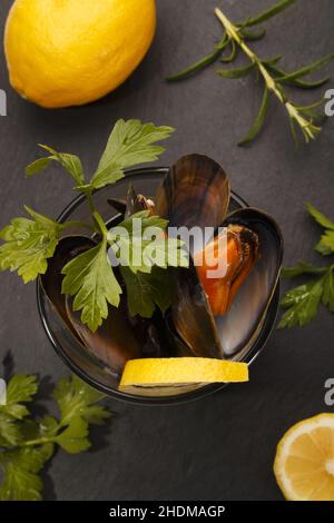 delicacy, mussels, gourmets, mussel Stock Photo - Alamy