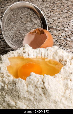 seven, flour, colander, baking ingredients, sevens, flours, colanders ...