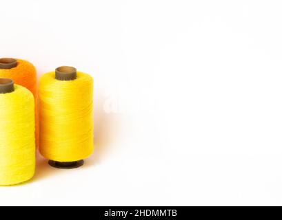 spools of thread for sewing, background with copy space for text or ...