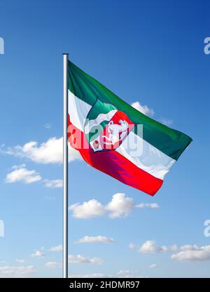 flag, north rhine westphalia, flags, north rhine-westphalias Stock ...