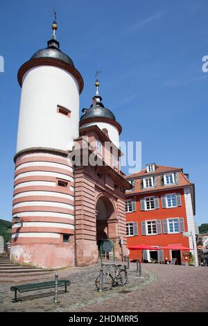 heidelberg, bridge gate, heidelbergs, bridge gates Stock Photo - Alamy