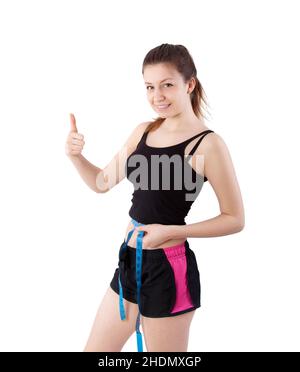 measuring, abdominal size, abdominal sizes Stock Photo - Alamy
