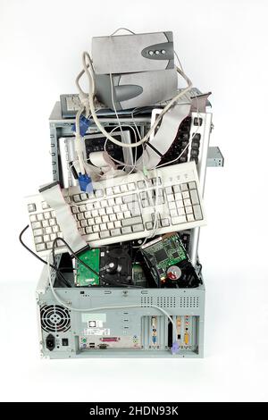 electronic scrap, electronic scraps, obsolete Stock Photo - Alamy