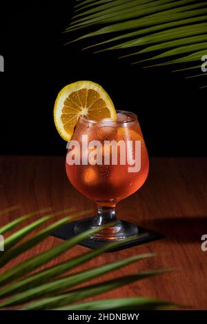 A vertical shot of a glass of spritz Stock Photo - Alamy