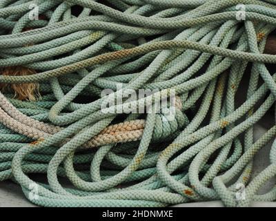 dew, rope, boat jam, dews, ropes, boat jams Stock Photo - Alamy
