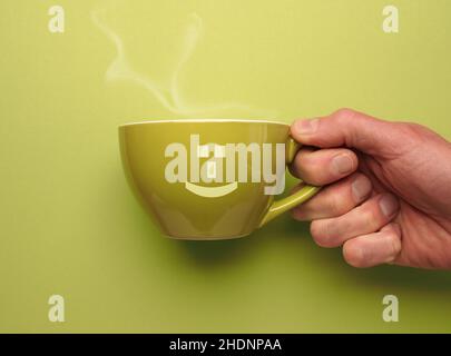 smiley, hot drink, smiley faces, hot drinks Stock Photo - Alamy