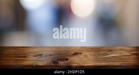 wooden table, bokeh, wooden tables, bokehs Stock Photo - Alamy