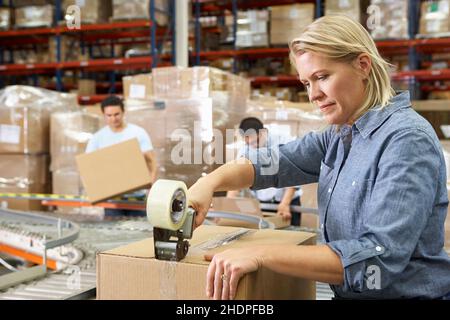 sending, assembly line, packing, mail order company, assembly, assembly ...