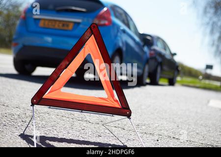 accident, warning triangle, accidents, warning triangles Stock Photo ...